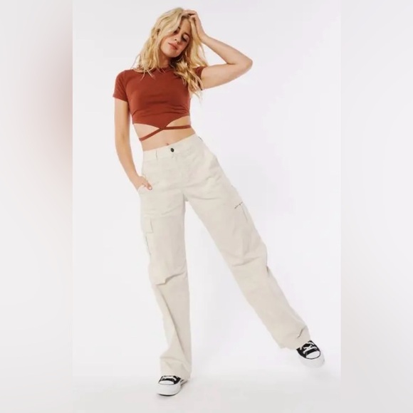 Hollister | Pants & Jumpsuits | Hollister Highrise Utility Dad Pants ...